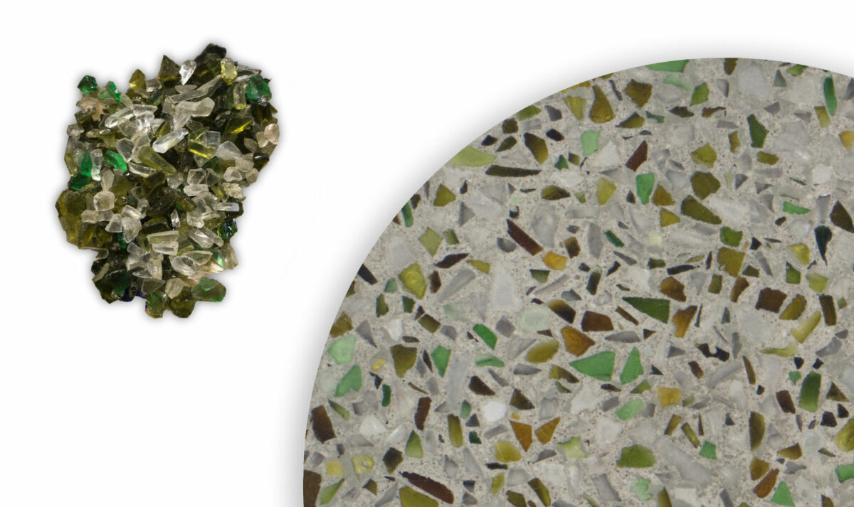 DIGGELS® terrazzo van gerecycled glas - DIGGELS®